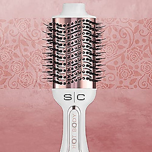 StyleCraft Hot Body Ionic 2-in-1 Blowout Hot Air Brush Hair Dryer Volumizer White