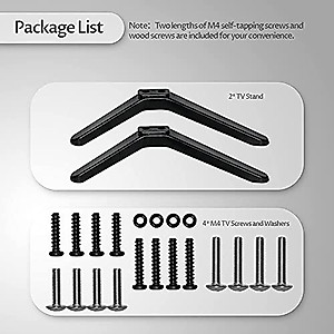 Universal TV Stand, TV Pedestal Feet, TV Stand Legs for 27 28 29 30 32 37 40 55in LCD LED OLED TCL/LG/KONKA Smart TV, Black