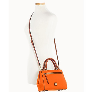 Dooney & Bourke Handbag, Pebble Grain Small Zip Satchel - Clementine