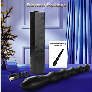 Male Sex Toys Anal Beads Butt Plug - Adult Toys Anal Toys Sex Toys for Men Adult Toy Sex Toy Anal Vibrators Graduated & Display Design Anal Toys Dildo Prostate Massager with 9 Vibration Modes
