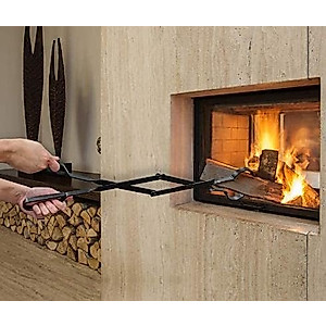 Heavy Duty Fire Tong and Blow Fire Poker Stick Set with Handbag, Fireplace Poker Grabber with Blow, firewood Grabber Tool for Wood-Burning Fire Pit or Fireplace Bonfire Indoor Outdoor use