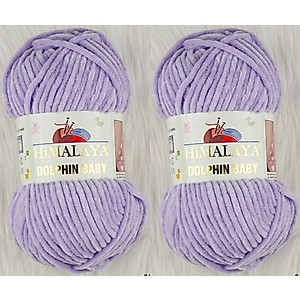 Himalaya Dolphin Baby Yarn Knitting Yarn 2 Skeins 264 Yards 2x100gram Super Bulky Baby Blanket Yarn (80305)