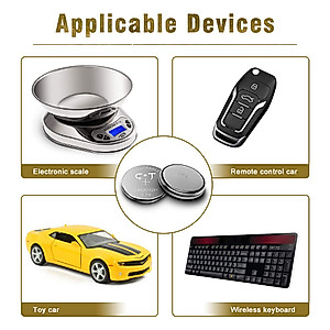 CT-ENERGY Rechargeable 2032h Batteries 6 Pack for Air Tag,3.7V High Capacity 70mAh Lir2032h Batteries for Car Key Fob,Replace 3V CR2032 Battery