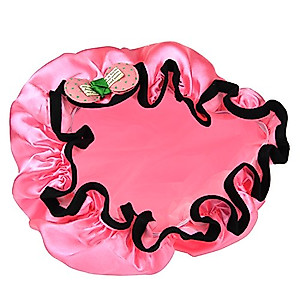 NKTM Girls Toddler Shower Cap, 2-Pack Cute Pink Shower Caps for Kids