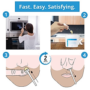 Kenashii Nose Waxing Kit and 60 Grip n' Rip Nasal Wax Applicators Bundle, 100g of Wax, 12 Mustache Protectors, Balm Wipes and Radical Carry Bag, Total of 84 Applicators