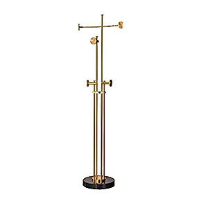 YASEZ Metal Furniture Standing Entrance Hall Floor Hanger Clothing Golden Hanger Clothing Wardrobe (Color : D, Size : As Shown)