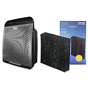 Whirlpool WPPRO 2000 & Genuine Activated Charcoal Filter Set - True HEPA Air Purifier - Odor Reducing Filter for Pets, Odor Remover for Smoke, Allergy - Doctor’s Choice Air Cleaner, Large Room, Silver
