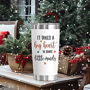 OASSIE Teachers Appreciation Gifts for Coworkers - 20 oz Stainless Steel Insulated Coffee Tumbler With Lid - Teachers Day Graduation Birthday Appreciation Thank You Gifts for Women Friends