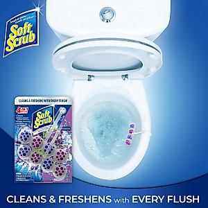Soft Scrub 4-in-1 Rim Hanger Toilet Bowl Cleaner, Lavender, 2 Count