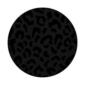Black Leopard Skin Print For Women - Black Cheetah Pattern PopSockets PopGrip: Swappable Grip for Phones & Tablets