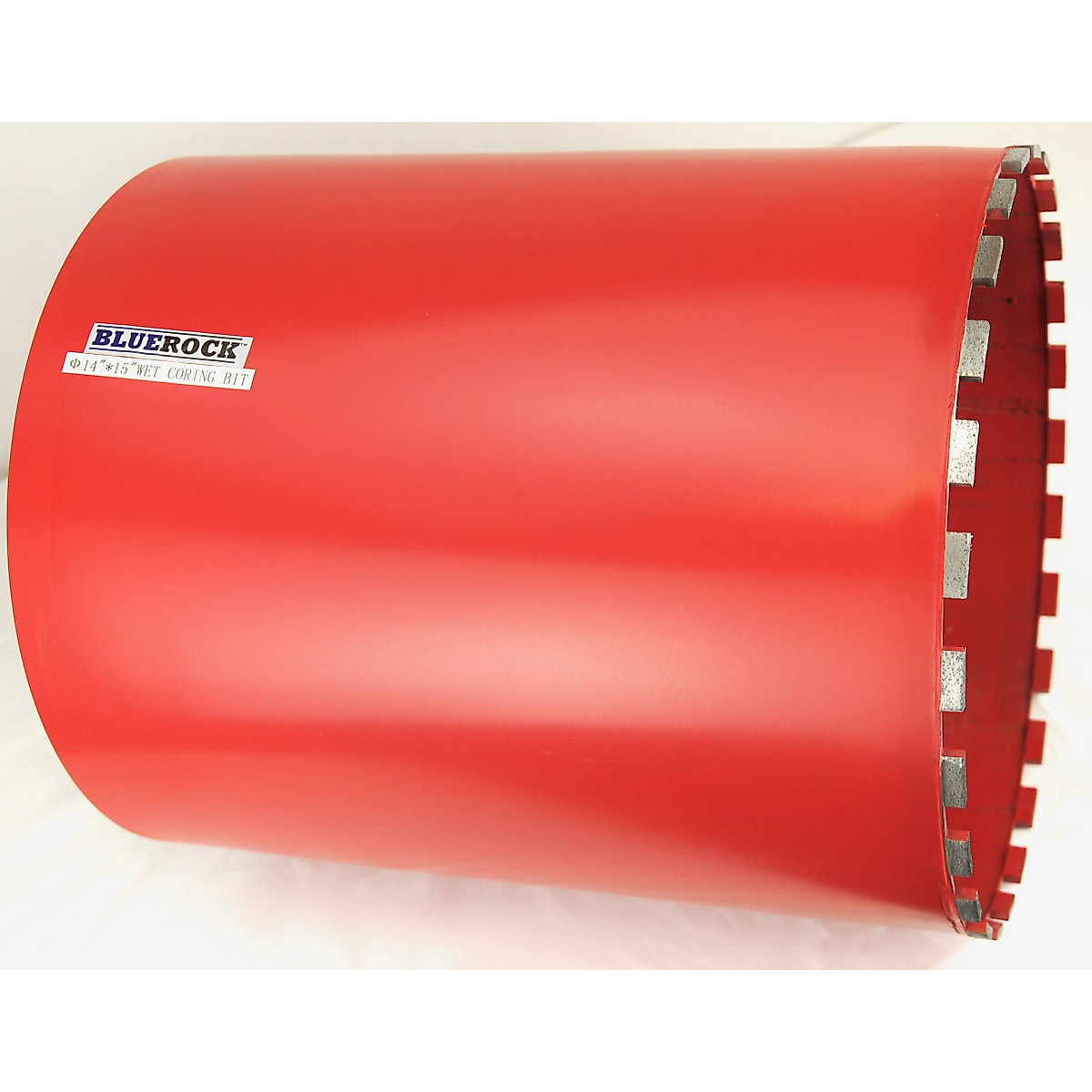 14" Inch Diamond Wet Core Drill Bit 1-1/4” Threaded by BLUEROCK Tools for Concrete Rebar Asphalt Brick Rock Masonry Hole Barrel Coring