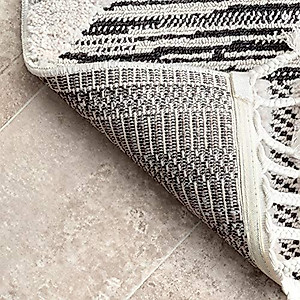 nuLOOM Theola Geometric High-Low Shag Area Rug, 4' x 6', Grey