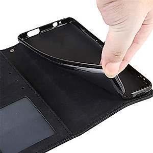 Fashion Anti-Fall Shockproof Phone Cases Samsung Galaxy A40 A41 A 40 41 Leather case Multi-Card Slot Wallet Clip Phone Shell Samsung A40 A41 Covers (Black,Samsung A41)