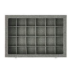 Bead Landing Gray Jewelry Tray with Lid
