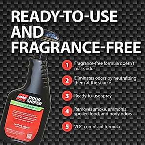 Malco Odor Sniper - Fragrance Free Odor Eliminator for Car Interiors / Penetrates Odors at the Source / Chemically Neutralizes Foul Scents in Your Vehicle / 1 Gallon (199001)