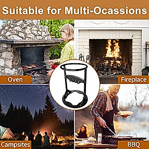 SZGSTSF Kindling Splitter, Wood Splitter with Gloves, Manual Log Splitter Wedge for Wood, Heavy Duty Firewood Splitter, Easy Portability (Black)