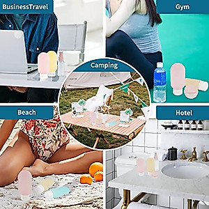 CCTIVED Travel Size Bottles for Toiletries, 19 Pack TSA Approved Travel Bottles for Women, Leak Proof Refillable Travel Containers Toiletery Kit for Shampoo Conditioner Lotion