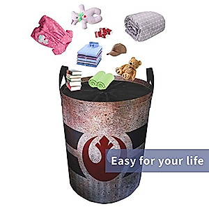Laundry Hamper Larger Capacity Collapsible Dirty Cloth Hampers St-Ar-Wa-Rs Reb-El Alli-Ance Laundry Basket Freestanding Clothes Toy Storage Decorative Organizer In Living Room