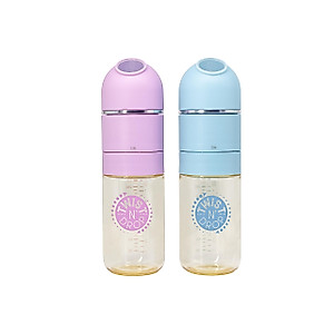 Twist N' Drop 8oz Anti-Colic Formula Mixing/Dispensing Baby Bottles BPA Free (Blue)