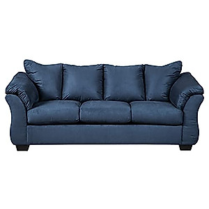 Signature Design by Ashley Darcy Casual Plush Sofa, Dark Blue