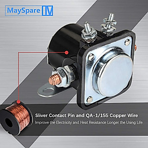 MaySpare Starter Solenoid Relay Sw-3 Fit Ford Jeep Lincoln Mercury 4 Terminal Hot Rod Starter Solenoid Relay Heavy Duty 12V