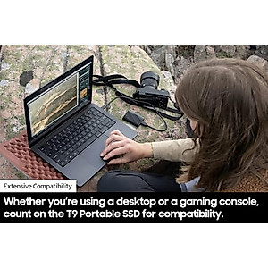 SAMSUNG T9 Portable SSD 4TB, USB 3.2 Gen 2x2 External Solid State Drive, Seq. Read Speeds Up to 2,000MB/s for Gaming, Students and Professionals,MU-PG4T0B/AM, Black (pack of 1)