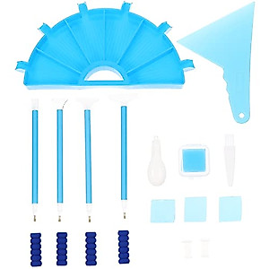 Ciieeo 1 Set Multifunctional Turning disc Roller Diamond Art pens Diamond Tools Art Storage Diamond Art Tools Art Trays Grinder Drill Pen Bead Storage Plastic Diamond Drawing Organizer 5d