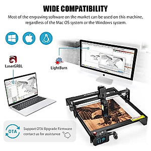 ATOMSTACK Laser Engraver 60W, A10 Laser Engraving Cutting Machine, 10W Laser Power, Compatible with Control Terminal, DIY Engraver Tool for Metal/Glass/Wood, Engraving Accuracy 0.01mm, Area(17"x16")