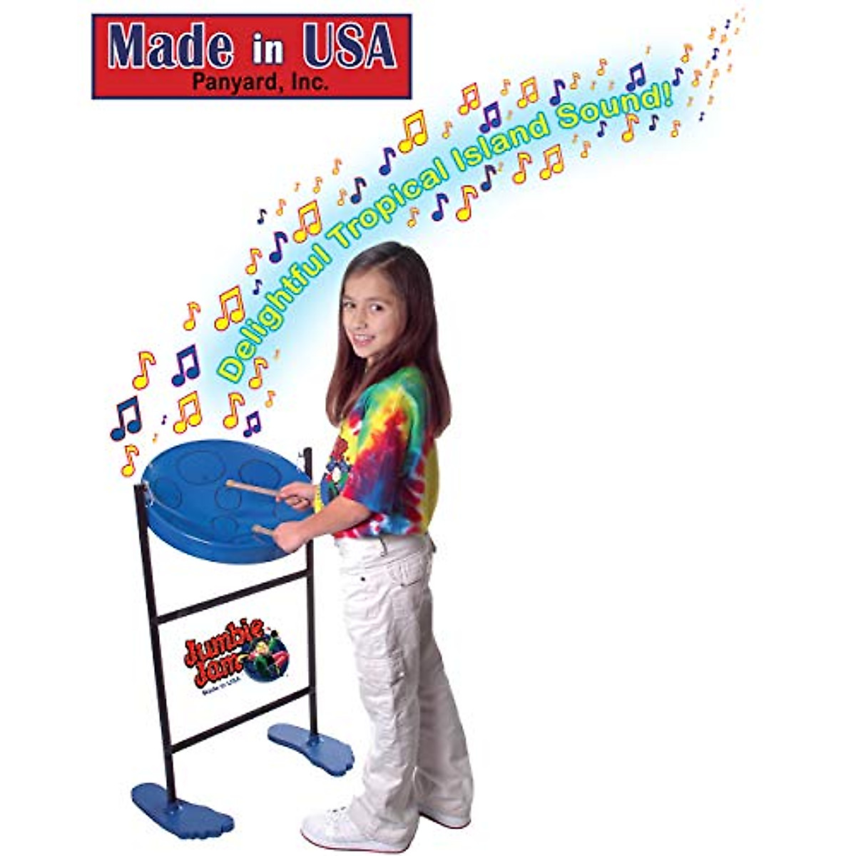 Panyard Jumbie Jam Authentic Steel Drum Kit Chrome Finish with Tube Floor Stand