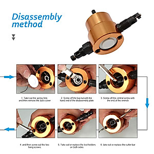 Anxingo 160AS 360° Rotating Nibbler Drill Attachment Double Head Sheet Metal Nibbler for Straight Curve and Circle Cutting