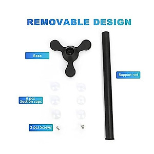 Paper Towel Holder Suction Cup Vertical Movable Removable Roll Paper Holder for Kitchen Cling Film Restaurant and Living Room Roll Paper Home Decor (1) Sponge Holder for Sink (Black, One Size)