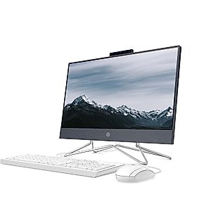 HP 2022 Newest AIO Desktop, 21.5" FHD Display, Intel Celeron G5905T Processor, 32GB RAM, 1TB PCIe SSD, Webcam, DVD-RW, Wi-Fi, HDMI, Bluetooth, Wired KB and Mouse, Windows 11 Home, Blue