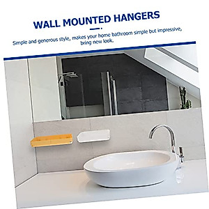 Healeved 2pcs Storage Rack White Plastic Hangers Utensil Hanger Storage Hangers Bathroom Storage Shelf Food Storage Organizer Wall Bathroom Storage Holder Kitchen Storage Rack Storage Racks