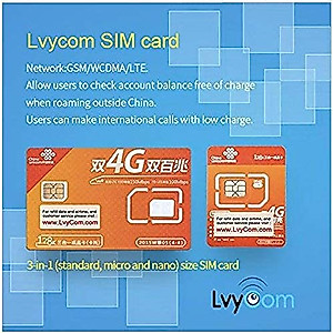 China SIM Card 90days 30GB(or 20GB GB)/m+ 300(or 400ŀ) mins Local Calls or (or 400ŀ) Local Texts, China Local #, Free Incoming Calls and Texts! Activation Outside China!