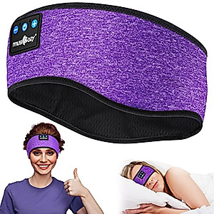 MUSICOZY Sleep Headphones Bluetooth Headband, Sleep Mask With Bluetooth Sleep Headphones, Sports Sleeping Headphones Sleep Earbuds with Ultra-Thin HD Stereo Speakers Perfect for Insomnia Workout, Jogg
