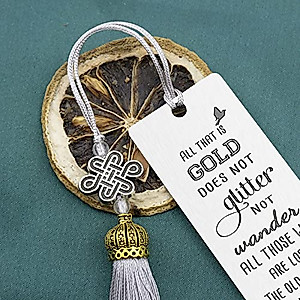 J.R.R. Tolkien Not All Who Wander are Lost Quote, Engraved Bookmark