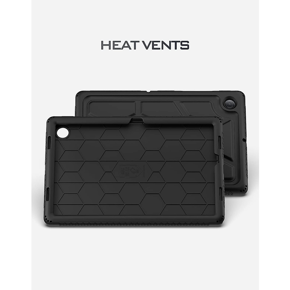 Poetic TurtleSkin Case Designed for Samsung Galaxy Tab A8 Case 10.5 Inch 2022, Heavy Duty Shockproof Rugged Kids Friendly Drop Protection Silicone Cover Case, Black