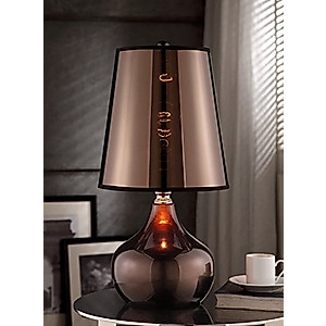 OK Lighting OK-818CP Luster Metallic Cappuccino 3-Way Table Touch Lamp, 9.25" x 9.25" x 18", Brown, Espresso
