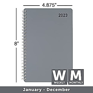 Office Depot® Brand Weekly/Monthly Planner, 5" x 8", Silver, January To December 2023, OD710330