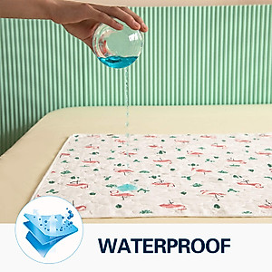 Catteyonce 2 Pcs 27x35Inches Waterproof Changing Pads,Reusable Leak Proof Crib Disaper Pads,Portable Unisex Baby Changing Mat for Home&Travel.