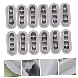Homoyoyo 12pcs Toilet Gasket Toilet Parts Toilet Bidet Replacement Bathroom Bumper Toilet Seats Toilet Bumper Anti-slip Gaskets Grey Toilet Anti- Slip Gaskets Toilet Pads Plastic Mute Lift
