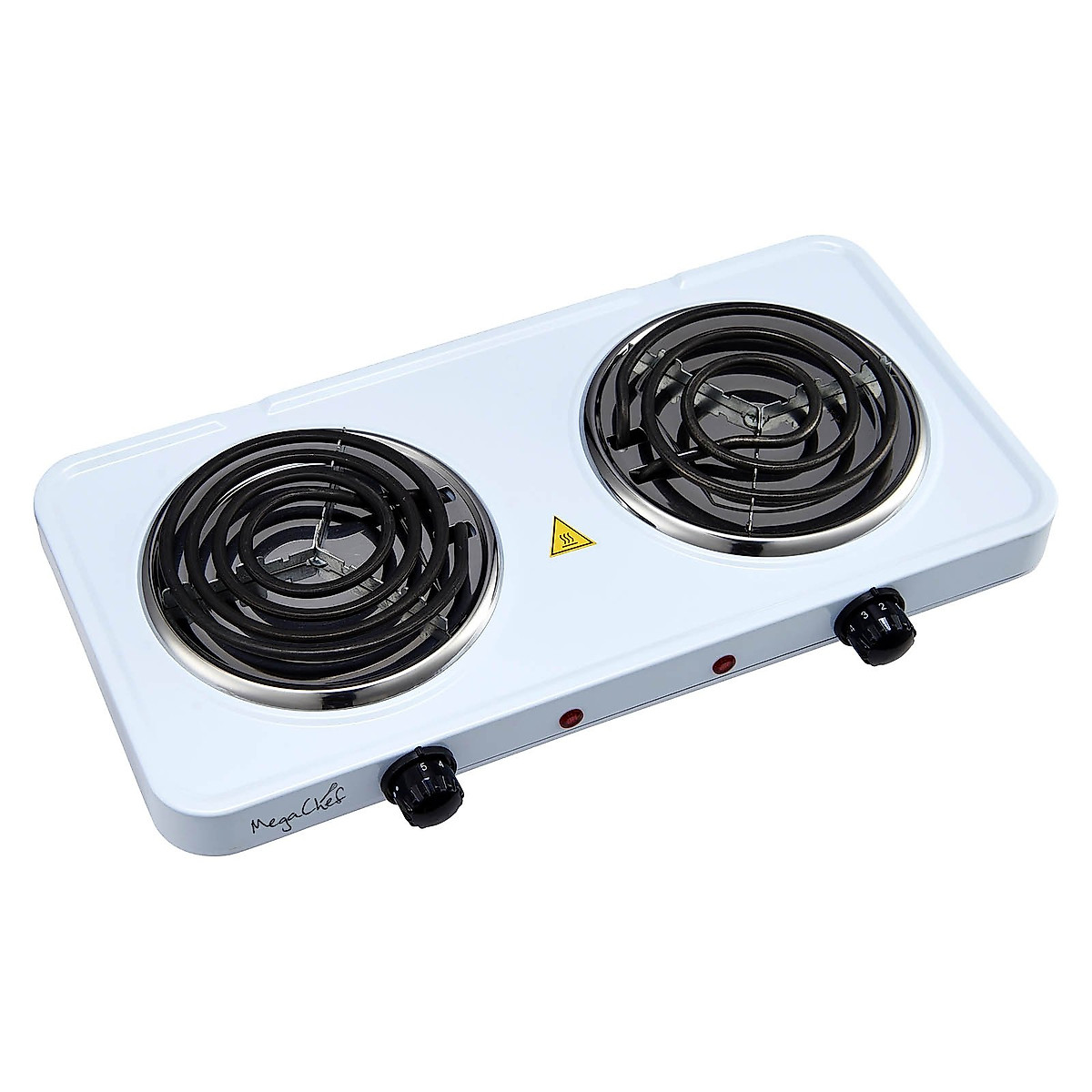 MegaChef Portable Dual Electric Countertop Burner Coil Cooktop Tabletop Stove