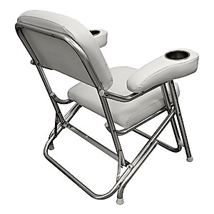 Wise 3367-784 Deluxe Offshore Folding Deck Chair with Stainless Steel Cup Holders