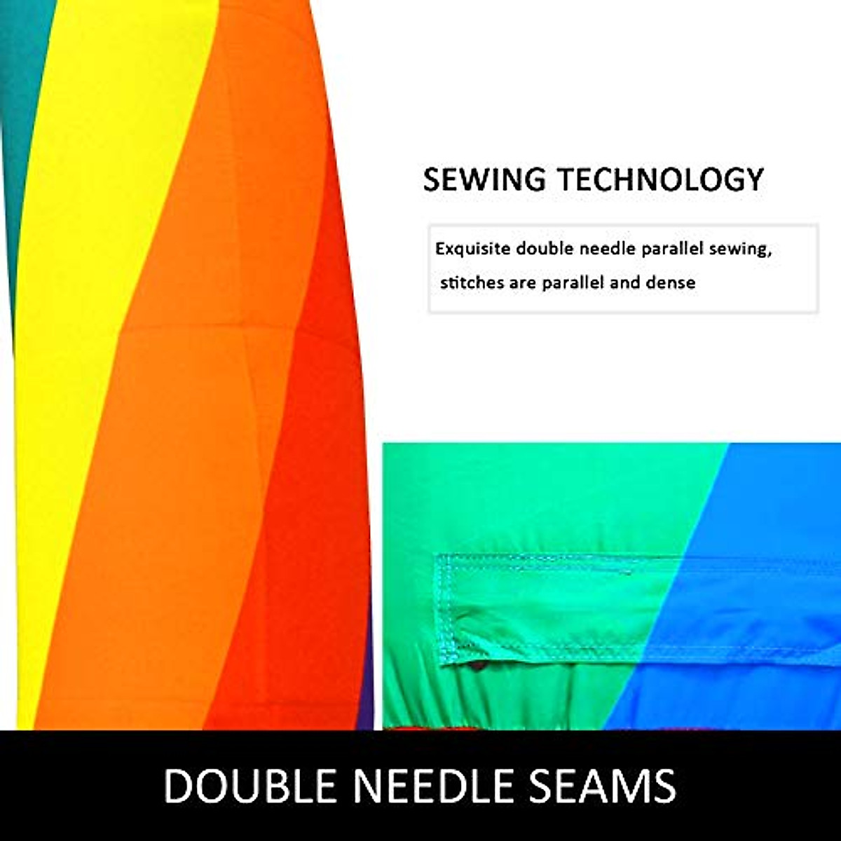 Happybuy Inflatable Rainbow Arch 26ftx10ft with 110W Blower for Advertising Party Celebration Garden