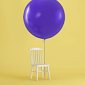 zorpia 36 Inch Giant Latex Balloons,10 Pack Purple Round Balloons for Birthdays Weddings Receptions Festival Party Decoration(Purple)