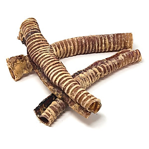 ValueBull Beef Trachea Dog Treats 10-12 Inch, 40 Count Bulk Pack - Angus Beef Dog Chews, Grass-Fed, Single Ingredient