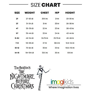 Disney Nightmare Before Christmas Jack Skellington Toddler Girls French Terry Skater Fashion Dress Black 4T