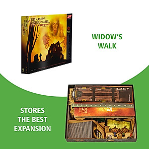 TowerRex Board Game Organizer for Betrayal at House on The Hill Board Game, Widow's Walk Expansion, Betrayal at The House on The Hill 2nd Ed boardgame Components, Tokens, Cards