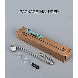 Clscea Aquarium Stainless Steel CO2 Diffuser Atomizer with Integrated Check Valve for Rimless Tanks 25cm