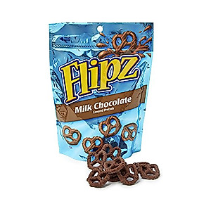 Flipz Chocolate Covered Pretzels, Milk Chocolate, 7.5 Ounce (Gift Pack of 8)